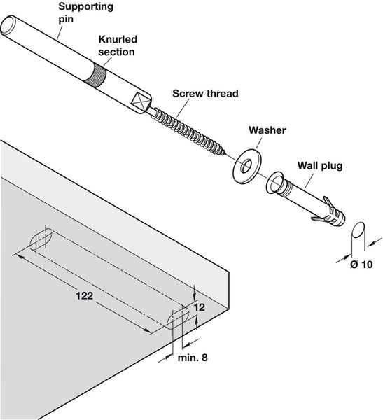 Concealed Shelf Support, for Installation into Masonry Walls | Fixing King – Fixing King